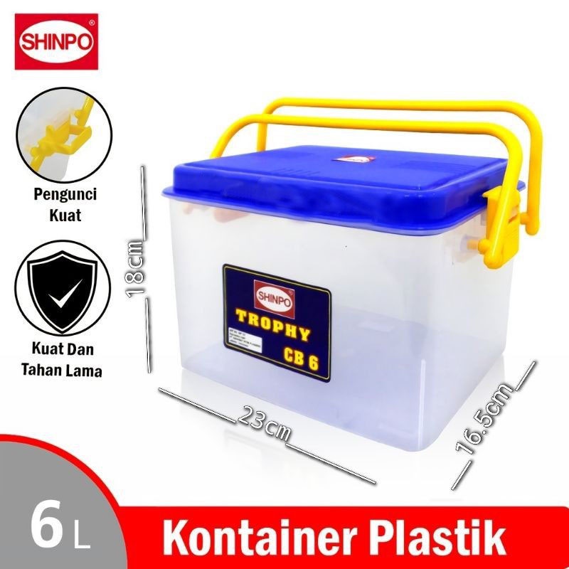 Jual SHINPO CONTAINER BOX 6 LITER TROPHY Container box CB 6 SIP 121 ...