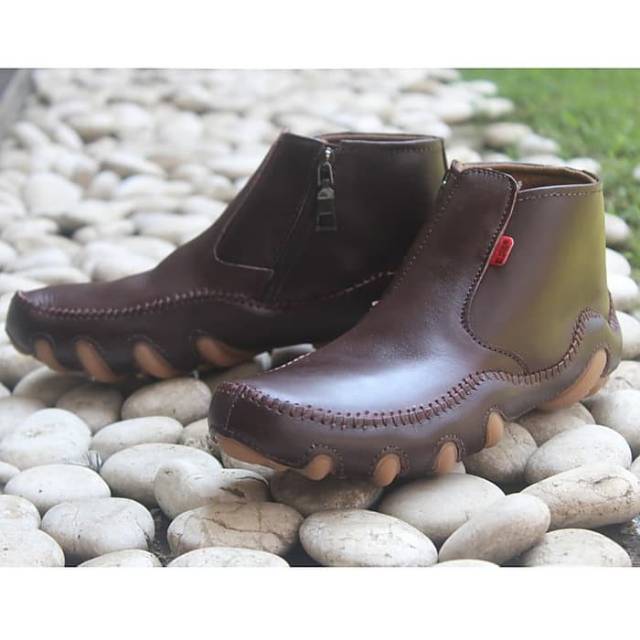 Jual SULTAN FOOTWEAR Sepatu Formal Pria Maldini Semi Boots Zipper ...