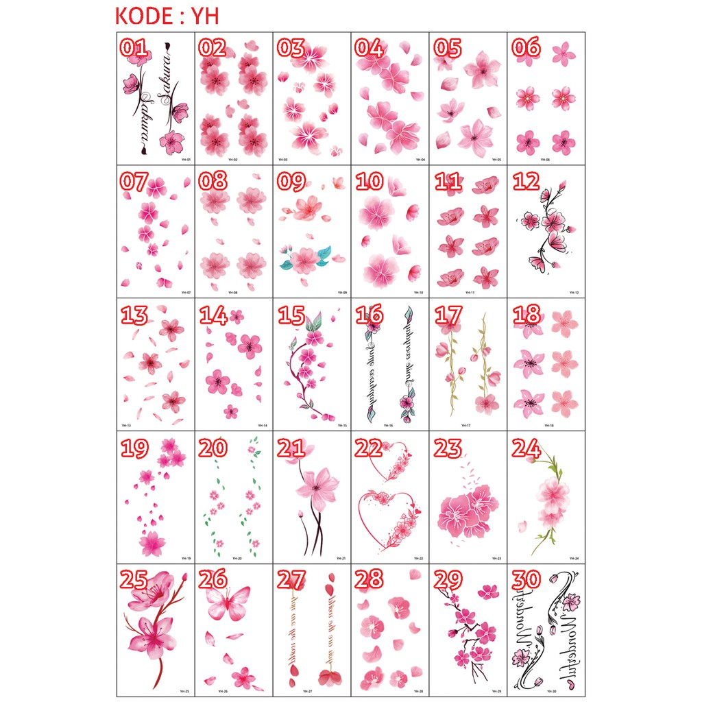 Jual TAO Tattoo Temporary Waterproof Sticker Tato Stiker (1pc) | Shopee ...