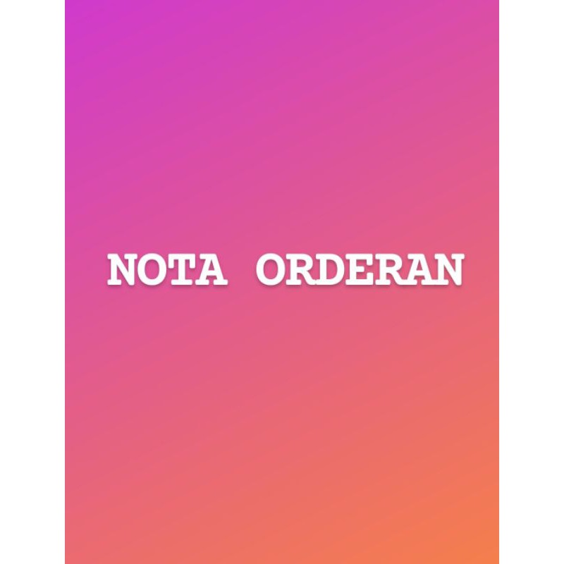 Jual nota order kak princess | Shopee Indonesia