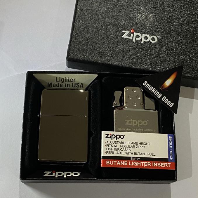 Jual Original Zippo 49103 Black Ice And Butane Iinsert Free Termurah ...