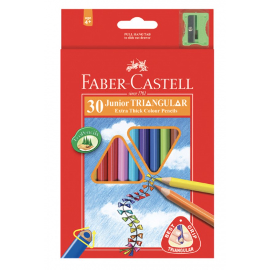 Jual PENSIL WARNA SEGITIGA FABER CASTELL 30 JUNIOR TRIANGULAR COLORING ...
