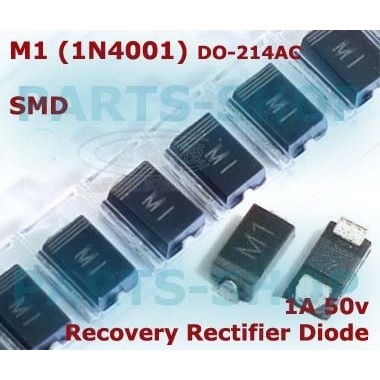 Jual M1 SMD Dioda 1N4001 1A 50V IN4001 Silicon Diode Rectifier 1 A 50 V ...