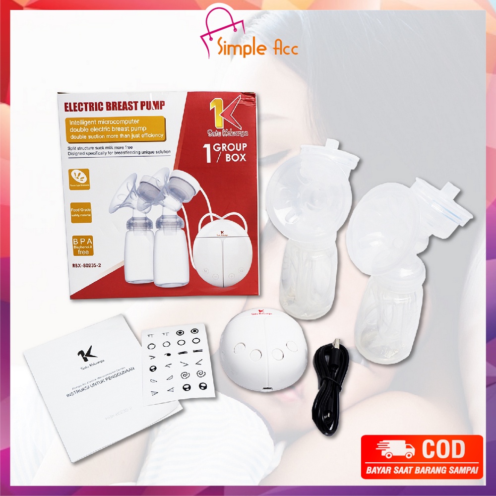 Jual ~COD~ DO-C24 Pompa Asi Elektrik Otomatis 2 Botol Susu | Double ...