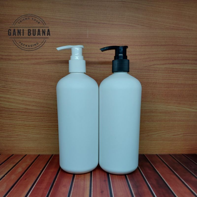 Jual BOTOL PUMP 500ML HDPE PUTIH KAPUR PUMP PUTIH/HITAM | Shopee Indonesia