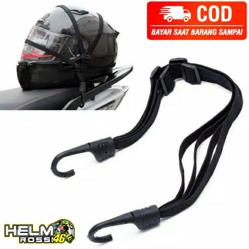 Jual Jaring helm motor || tali barang motor || tali jaring barang karet ...