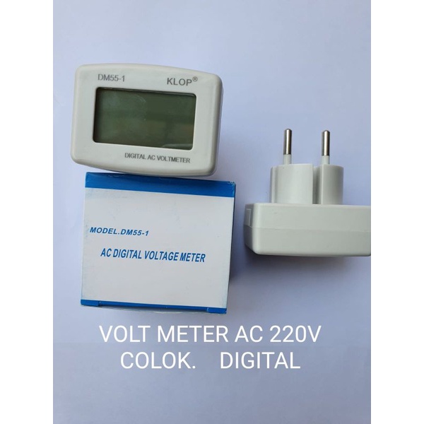 Jual Voltmeter Ac volt meter 220v Plug EU alat ukur tegangan listrik plug and play tinggal colok ...