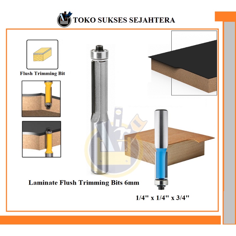Jual BENZ Laminate Flush Trimming Bits 8 mm 8mm Mata Router Bit Mata ...
