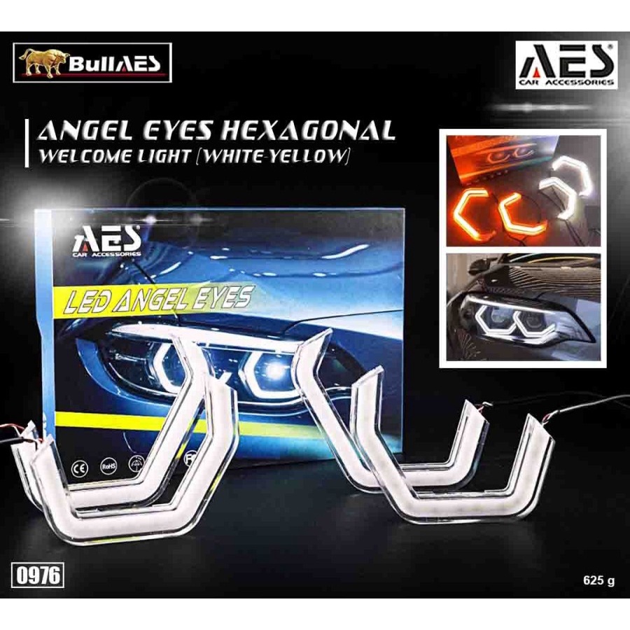 Jual Angel Eye Led Hexagonal Welcome Light Sein Running Sequential AES ...