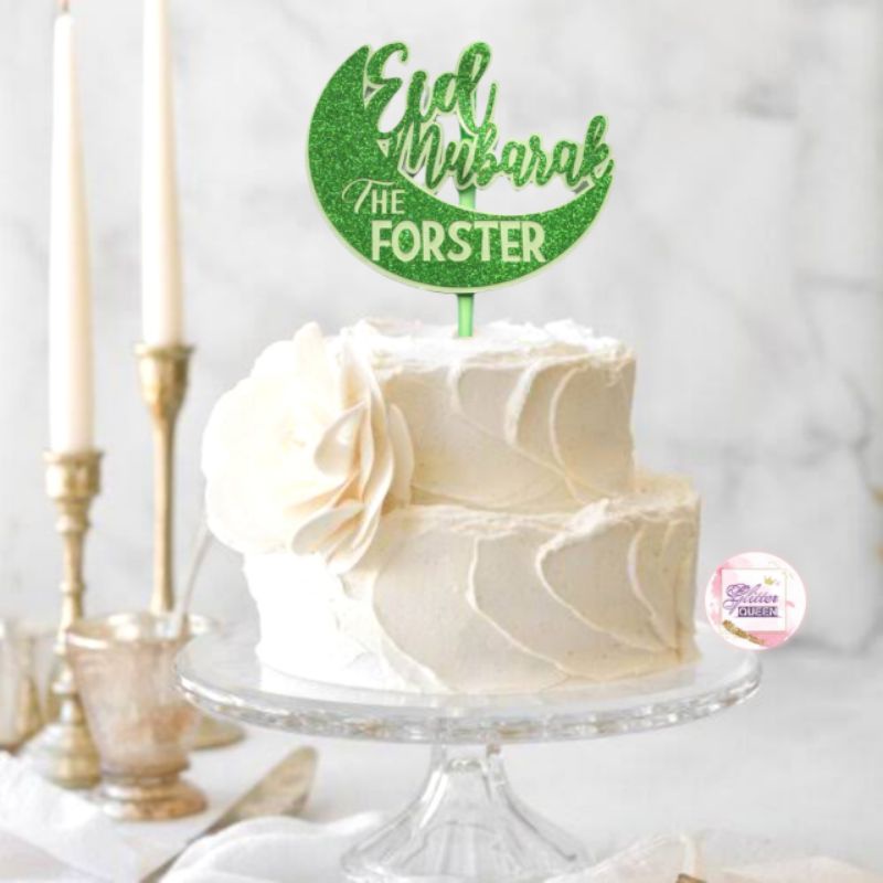 Jual (1hari jadi) Custom Cake Topper Ramadan eid mubarak personalized ...