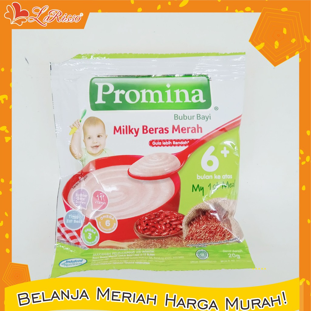 Jual PROMINA BUBUR BAYI 20GR RASA MILKY BERAS MERAH SACHET (8'S ...