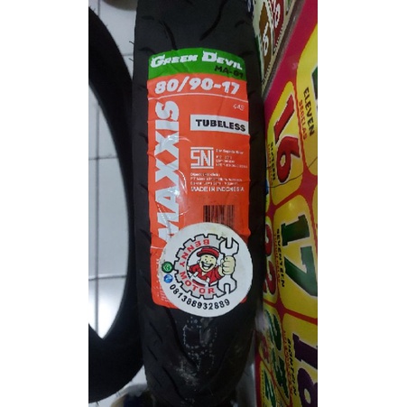 Jual ( RING 17 ) MAXXIS GREEN DEVIL 80/90-17 TUBLESS ,FU ,SONIC DLL ...