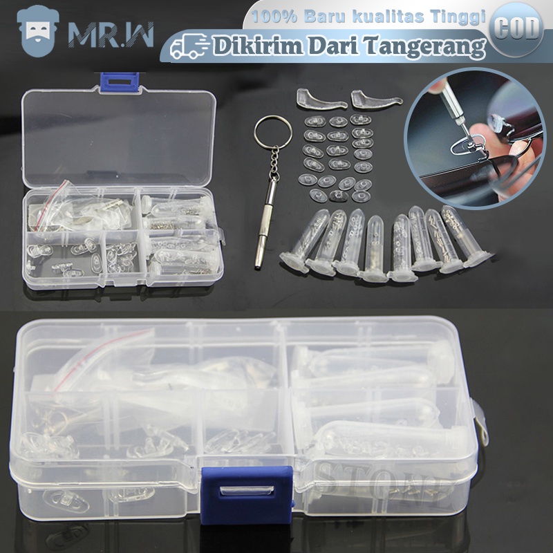 Jual Set Reparasi Kacamata/Set Reparasi Perlengkapan Kacamata Baut Sekrup Mur Obeng Nose Pad ...