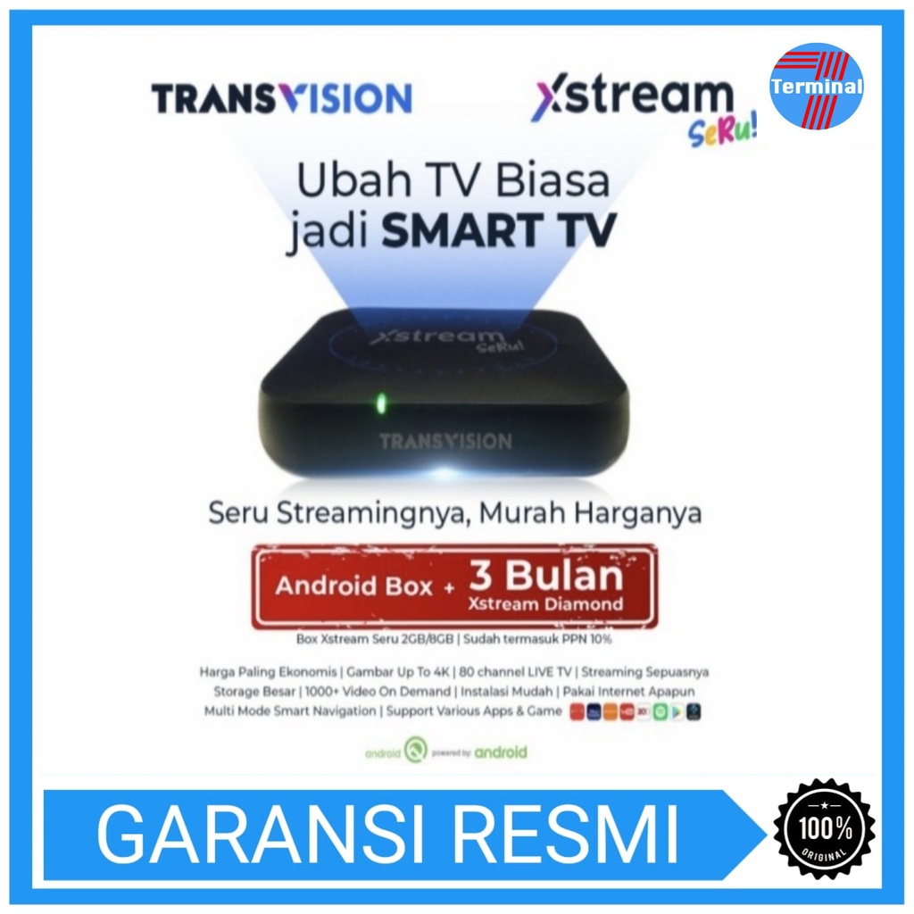 Jual TRANSVISION XSTREAM SERU Android TV Box | Shopee Indonesia