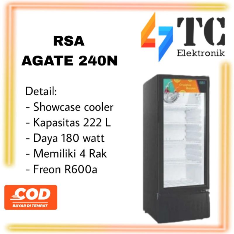 Jual RSA Showcase Agate 240R - 222 Liter | Shopee Indonesia