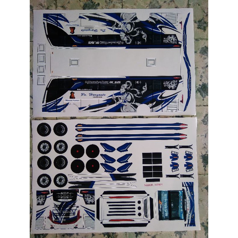 Jual Lembaran PaperCraft Bus Po. Haryanto 012 SUN BREAKER JB3+ Voyeger ...