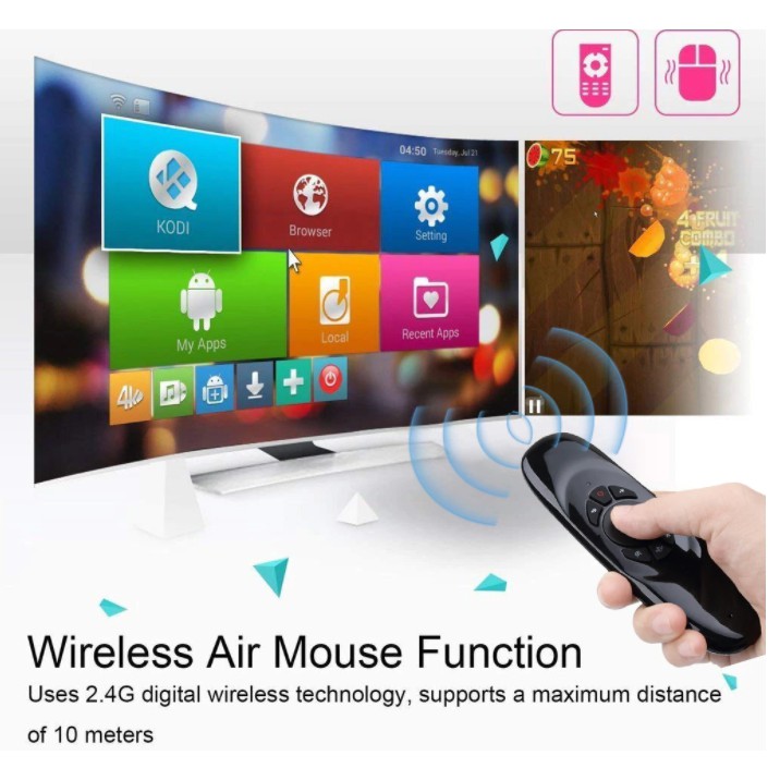 Jual SMARTCOM ~ Air Remote Mouse Wireless Keyboard C120 Remote 2.4 Ghz ...