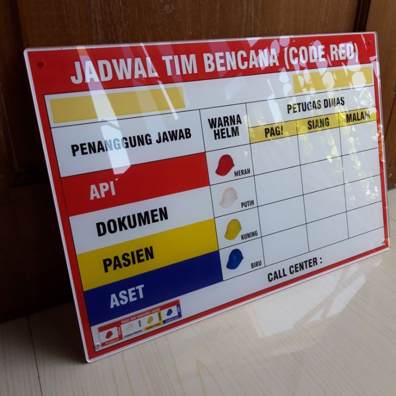 Jual Jadwal Tim Bencana (CODE RED) Papan Siaga Bencana | Shopee Indonesia