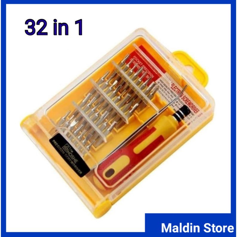 Jual Obeng Set 32 in 1 Alat Multifungsi Obeng Buka HP Alat Elektronik Harga Murah Terjangkau ...