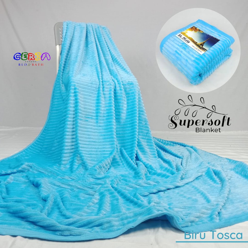Jual Selimut Bulu Halus Lembut Dewasa Polos Hangat ST PARIS 180x200 Cm ...