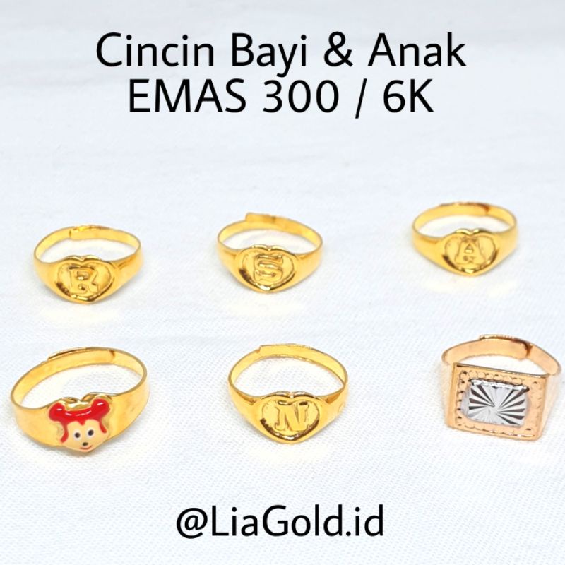 Jual Cincin Bayi & Anak EMAS 300 / 6K ( TOKO MAS LIA GOLD BEKASI ...