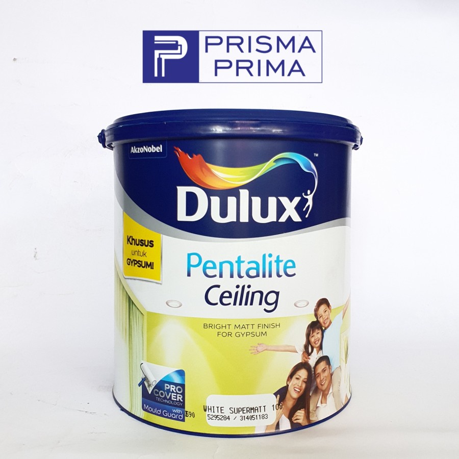 Jual Cat Plafond Gypsum Dulux Pentalite Ceiling Putih Galon 5 Kg ...