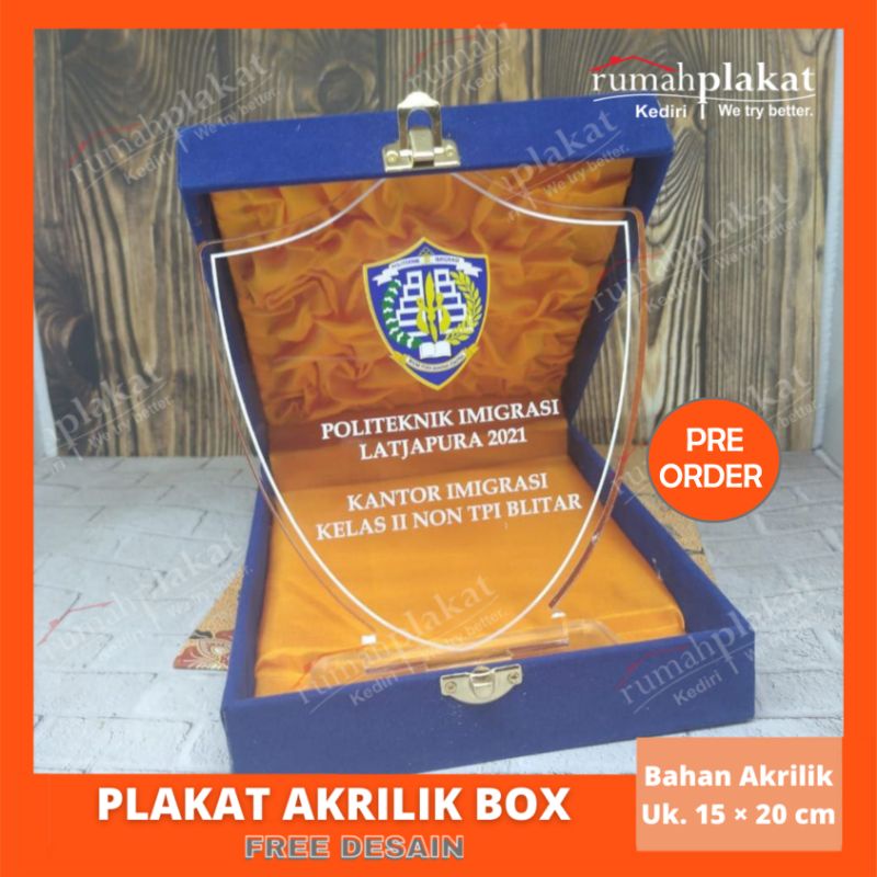 Jual Plakat Akrilik Box | Plakat Penghargaan | Plakat Murah | Shopee ...
