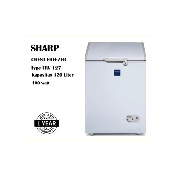 Jual Chest Box / Kulkas Box Freezer Sharp FRV127 Chest Freezer 120L ...