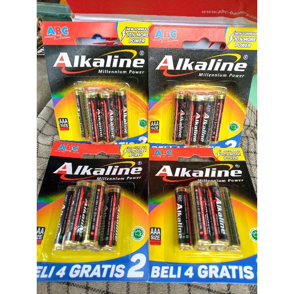 Jual Baterai Batre Battery ABC Alkaline AA/AAA A2 A3 isi 6 pcs 1.5V jam ...