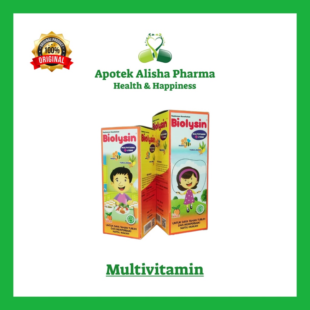 Jual Biolysin Sirup 60/100ml - Biolisin Syrup Multivitamin Tumbuh ...