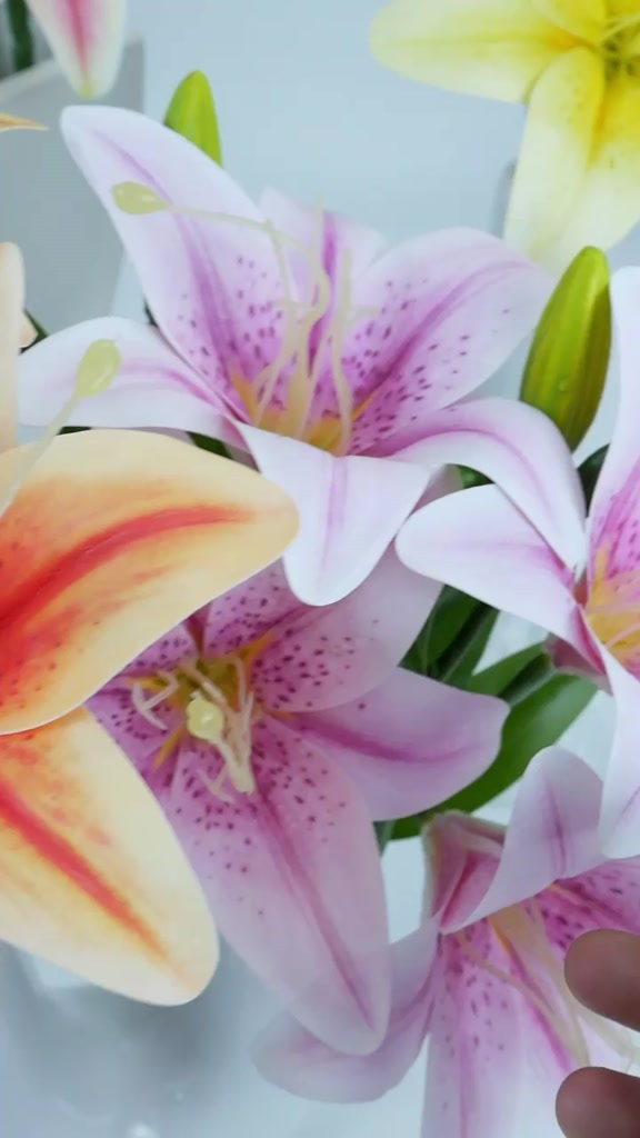 Jual Bunga Lily Latex Cabang 2 Artificial Bunga lili Palsu Tiger Lilies ...