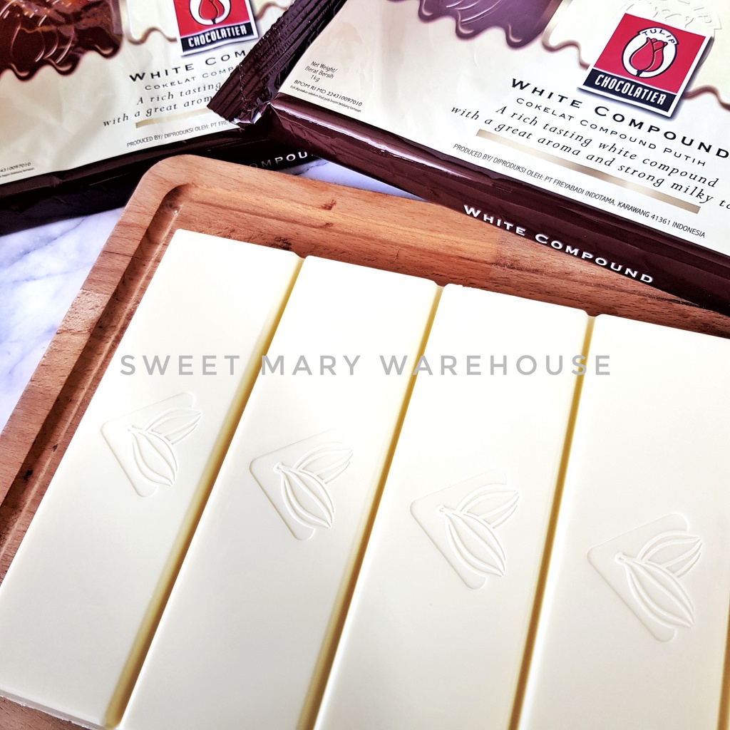 Jual Coklat Putih Batang 1kg White Chocolate Compound Cokelat Tulip ...