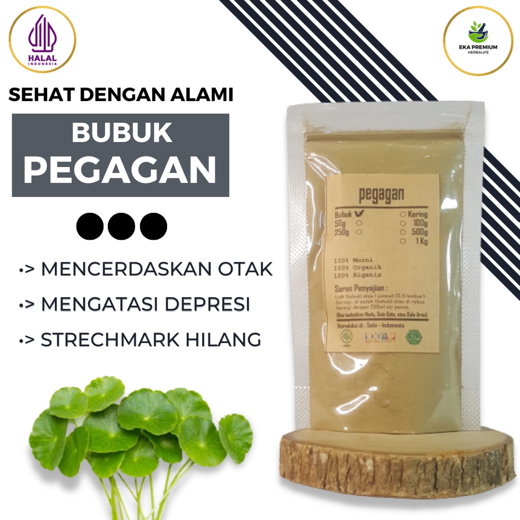 Jual Bubuk Daun Pegagan Antanan Kemasan Kering Halus Segar Obat Ampuh ...