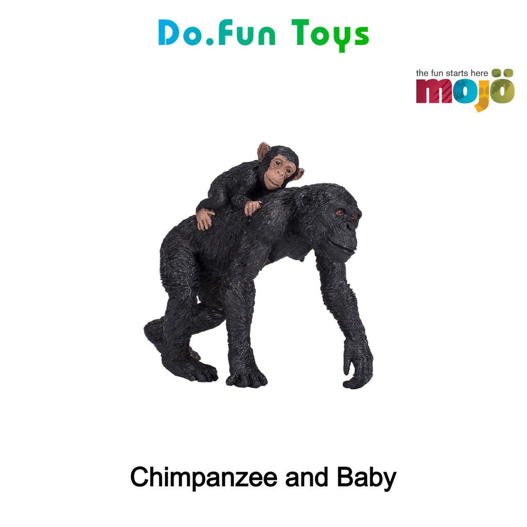 Jual MOJO Animal Figurine | CHIMPANZEE AND BABY / Mainan Miniatur ...