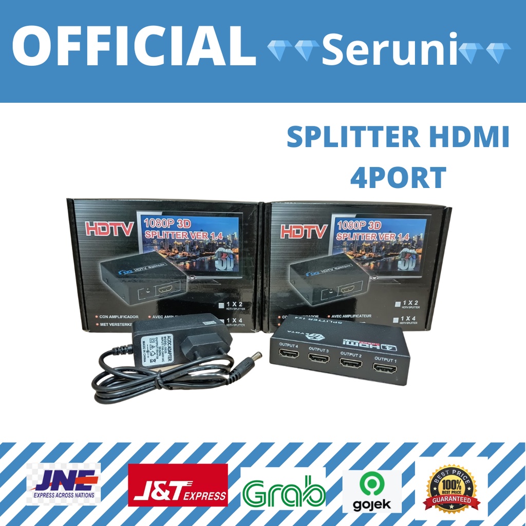 Jual HDMII Splitter 4Port / SPLITTER HDMII 1-4 | Shopee Indonesia