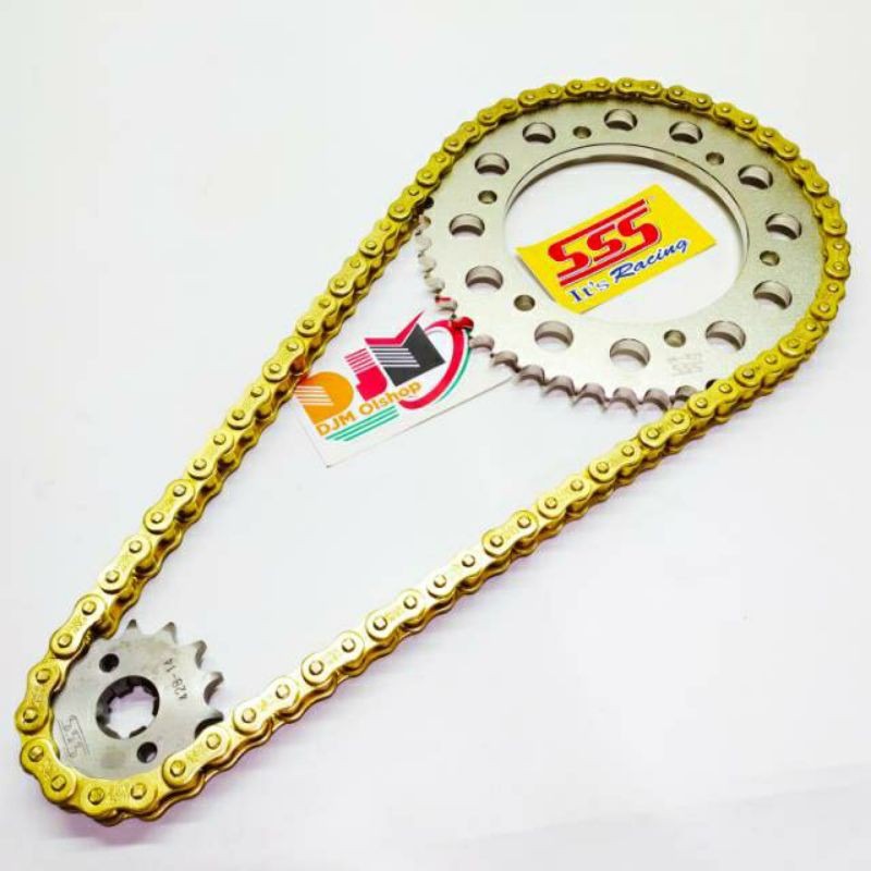 Jual GEARSET GIR GEAR SET SSS RANTAI GOLD EMAS MT15 R15 V3 VVA 428H 415H | Shopee Indonesia