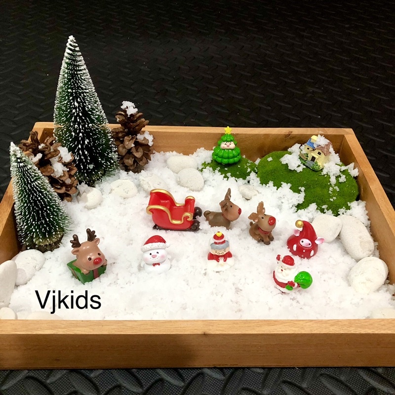 Jual paket set mainan sensory tema natal untuk bermain anak , diorama ...