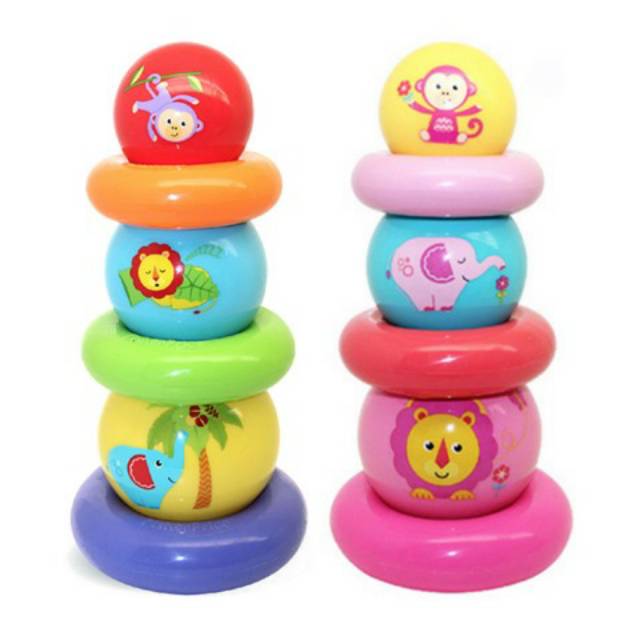 Jual Fisher Price Rainbow Stacked Ball | Shopee Indonesia