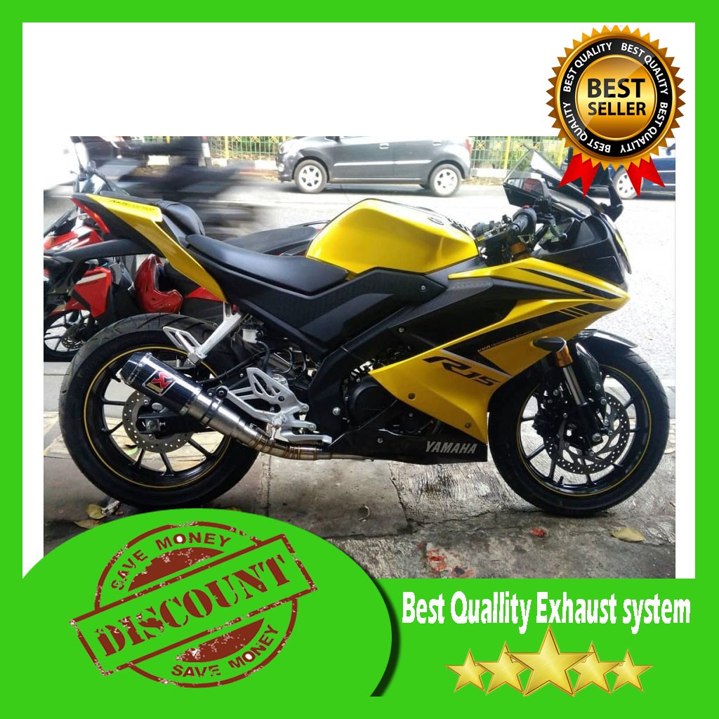 Jual Knalpot Racing Akrapovic gp m1 fullsystem R15 new v3 Murah ...