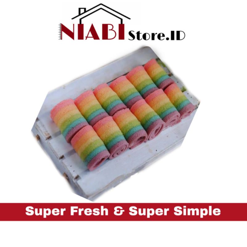 Jual MINI RAINBOW ROLL CAKE / BOLU PELANGI PER PICS | Shopee Indonesia