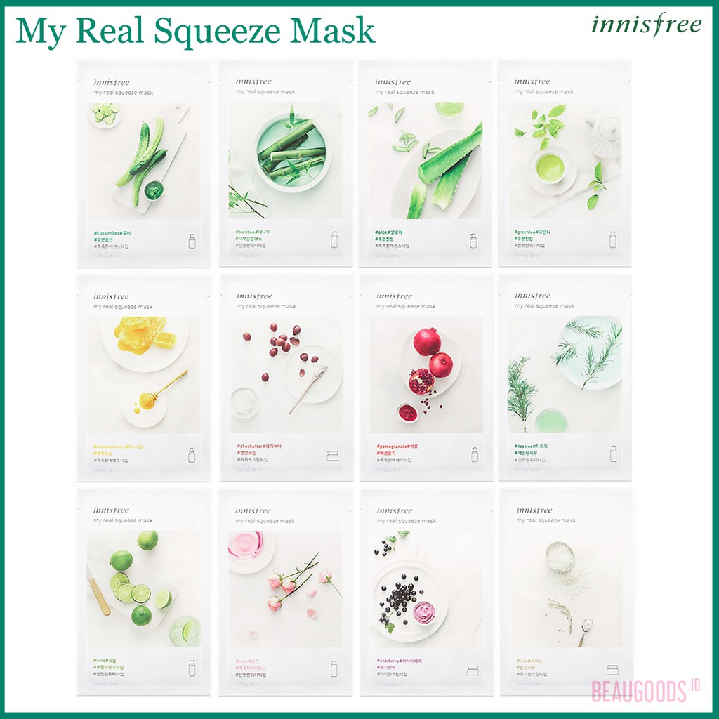 Jual ORIGINAL! INNISFREE My Real Squeeze Mask | Shopee Indonesia