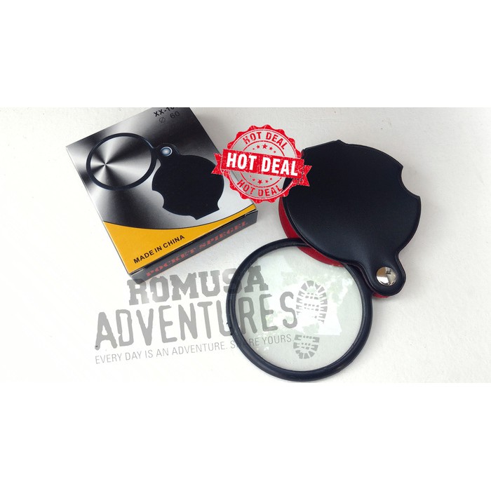 Jual KACA LENSA PEMBESAR LOUP 60mm MODEL LIPAT SLIDE / MIKROSKOP BATU ...