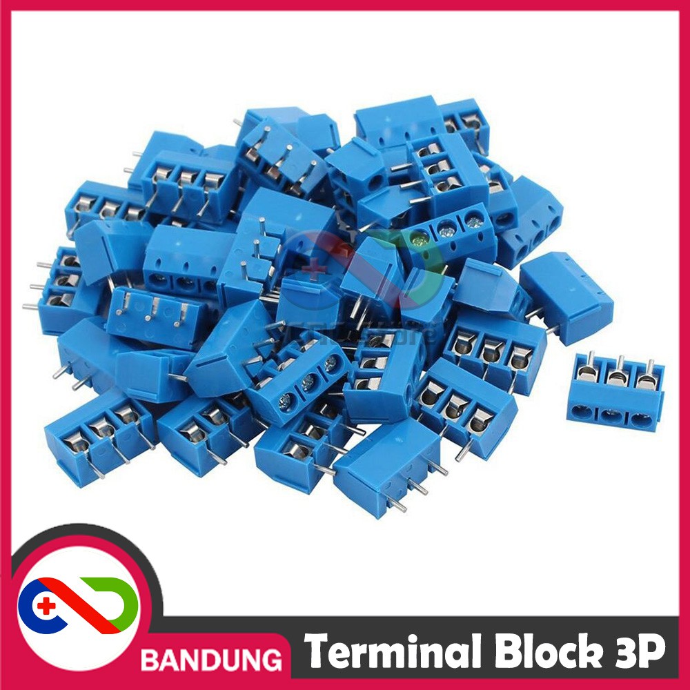 Jual TERMINAL PCB BLOCK SCREW 3 PIN KF301-3P BLUE BIRU | Shopee Indonesia