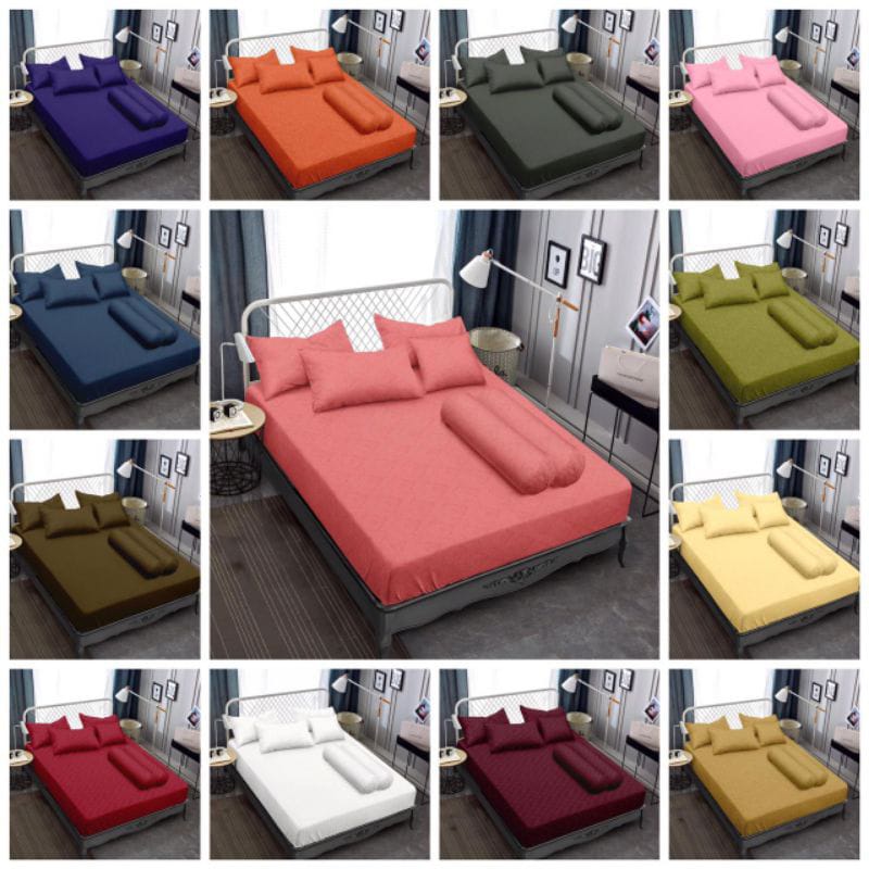Jual Vallery Quency - Sprei Polos Emboss King 180x200x30 - Tinggi 30 cm ...