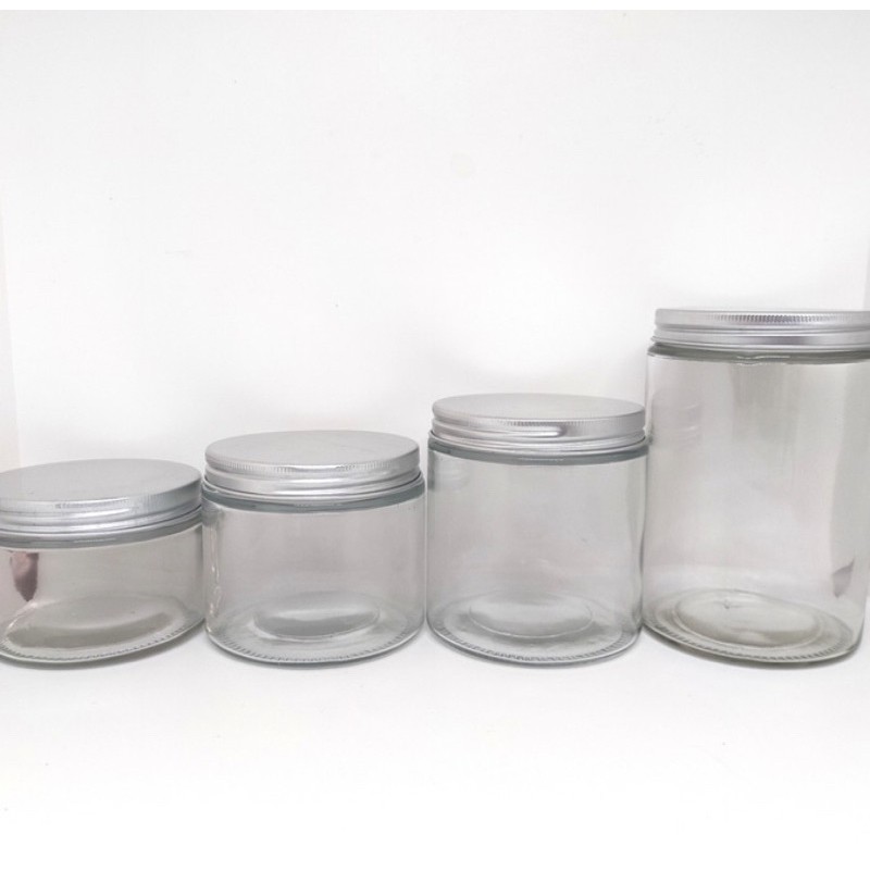 Jual ready wadah toples kaca tutup aluminium 250ml 400ml 500ml 750ml ...