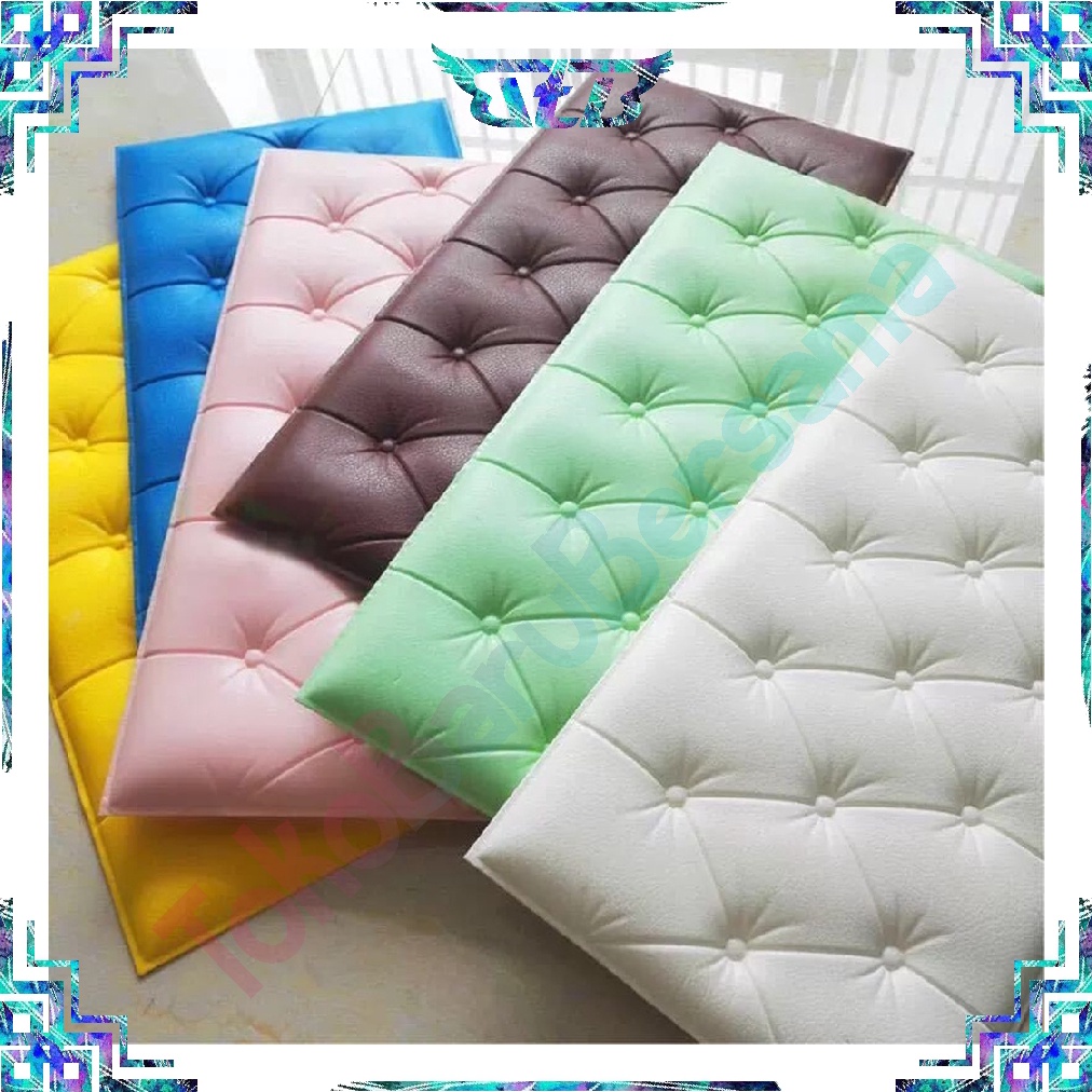 Jual Wallpaper Foam 3D Headboard Bed Wall Sticker Dinding Walpaper Busa ...