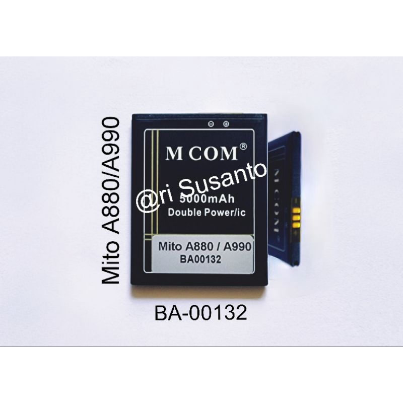 Jual Baterai MCOM for Mito A990 / A880 BA-00132 Double Power 5000mAh batere batre batrai battery ...