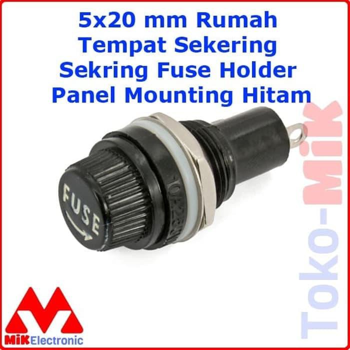 Jual 5x20 mm Rumah Tempat Sekering Sekring Fuse Holder Panel Mounting ...