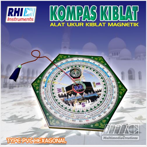 Jual Kompas Kiblat | PVC Hexagonal | Alat Falak | Shopee Indonesia