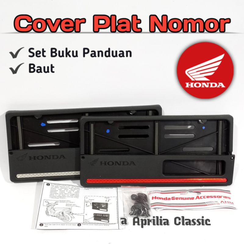 Jual Cover Plat Nomor Tempat plat nomor Motor Universal AHM | Shopee ...